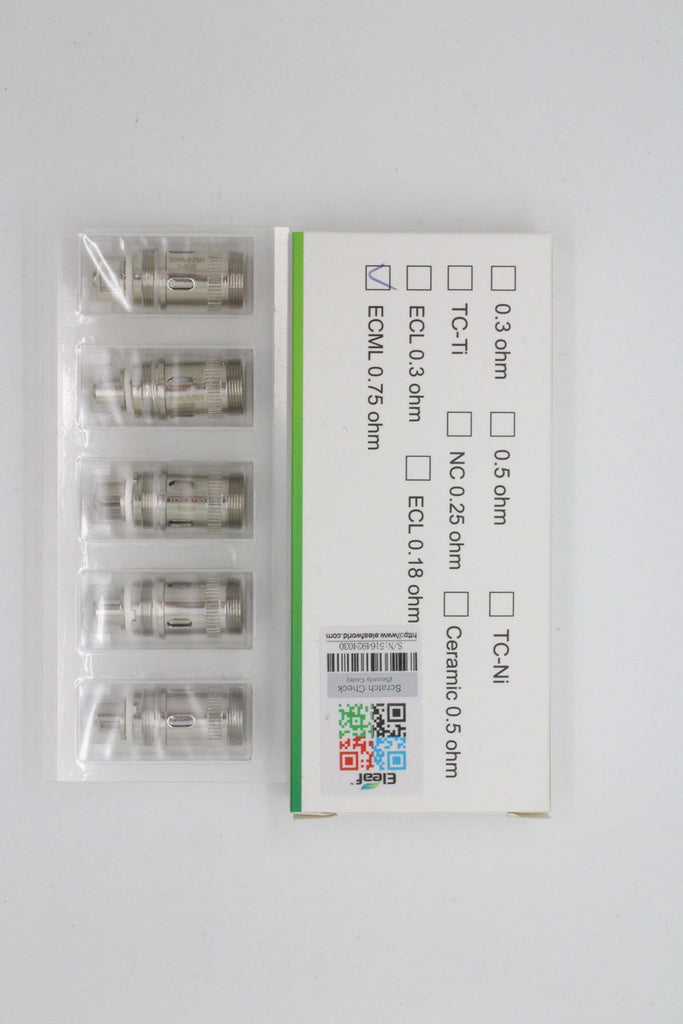 eLeaf ECML Head 0.75ohm Coils (5 pack) - Clearance — Vapor King