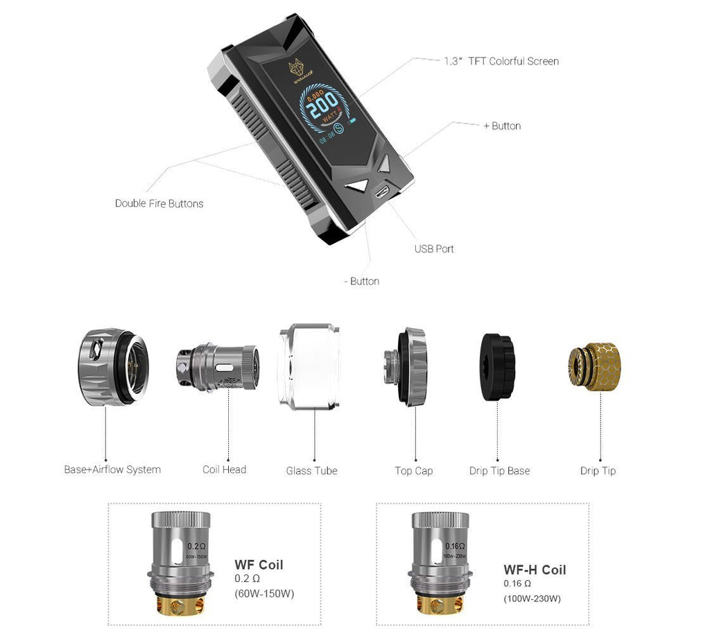 Buy Sigelei Wholesale - Snow Wolf MFENG - Starter Kit - 200w — Vapor King
